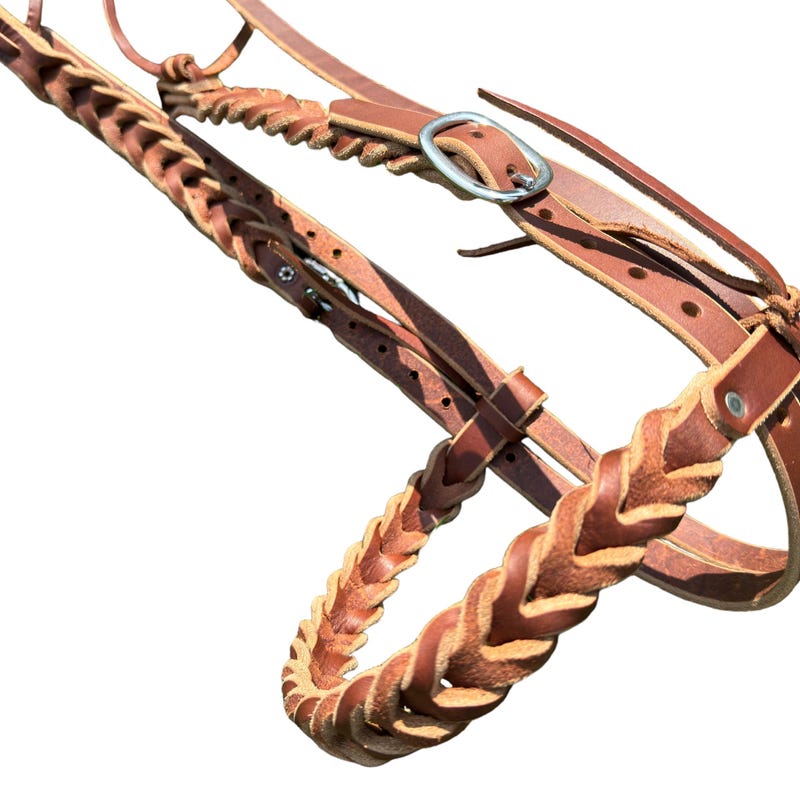 Braided Leather Tack Set - Etsy