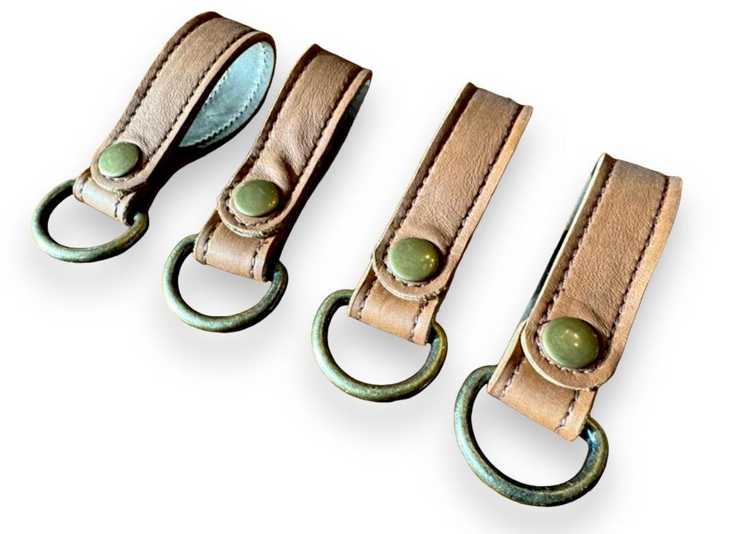 Real Brown Leather Belt Loop Attachments for 2.5" Work Belts | Durable ...
