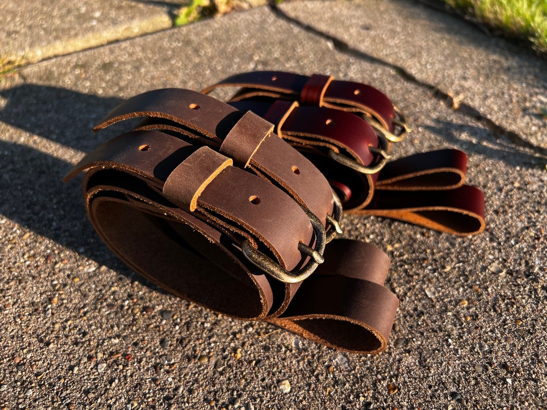 Brown Leather Suspenders for Gun-holster Belt | Men Suspenders | Work ...