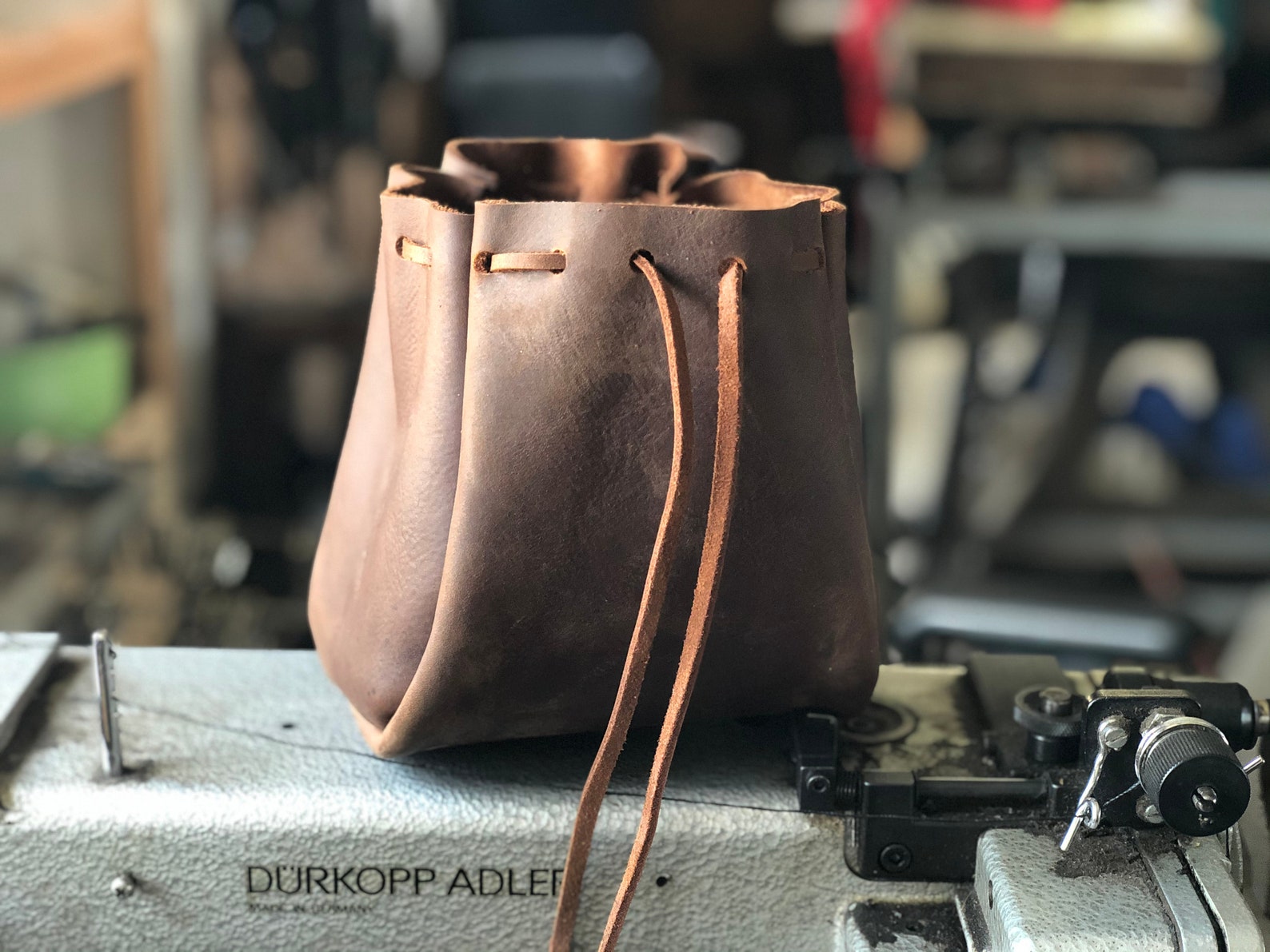 Leather Drawstring Pouch Vintage Style Stone Pouch Medieval Era Pouch ...