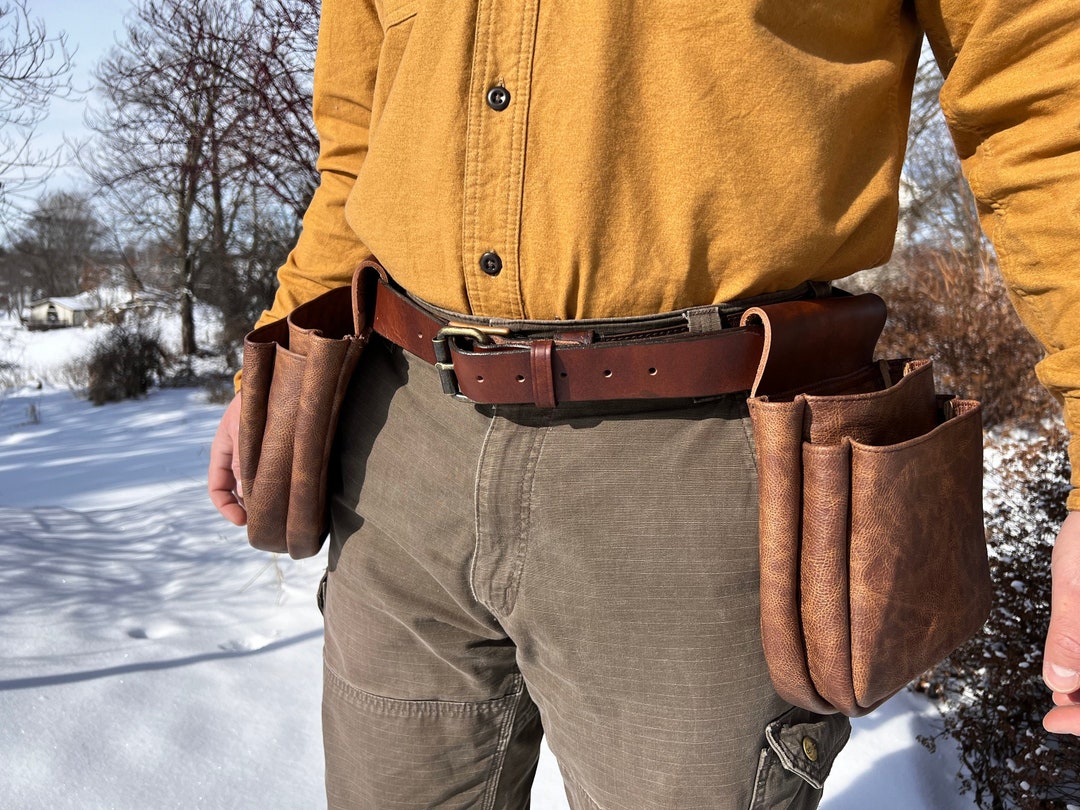 Sportsman Belted Game Bag Set | Leather Hunting Bag With Belt | Durable ...