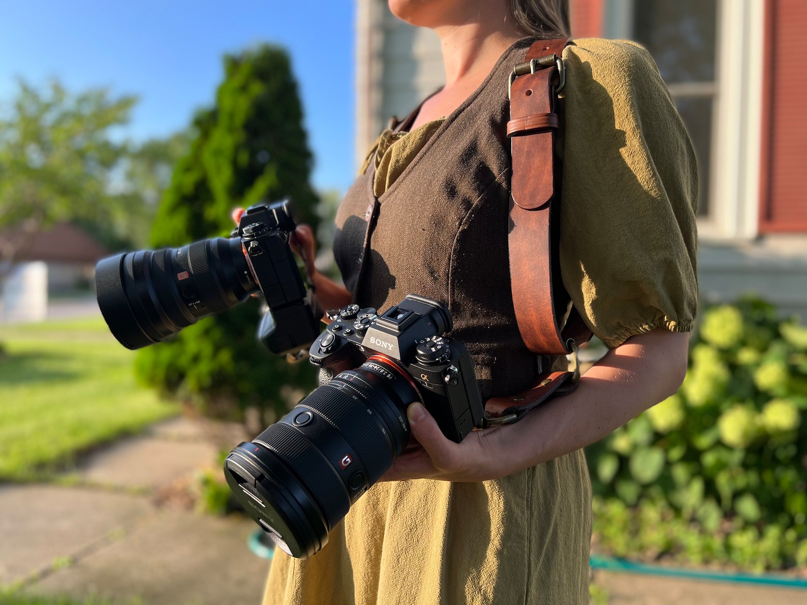 Handmade Leather Dual Camera Harness: Adjustable Multi-camera Strap - Etsy