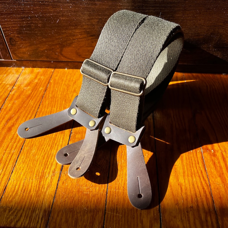 Green Western Suspenders - Etsy