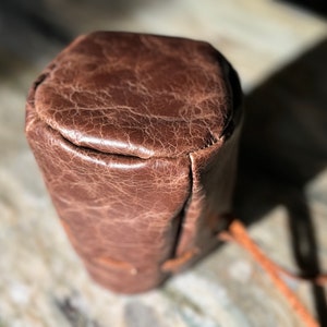 Genuine Brown Leather Pouches, Coin Pouch, Leather Drawstring Bag, DND ...
