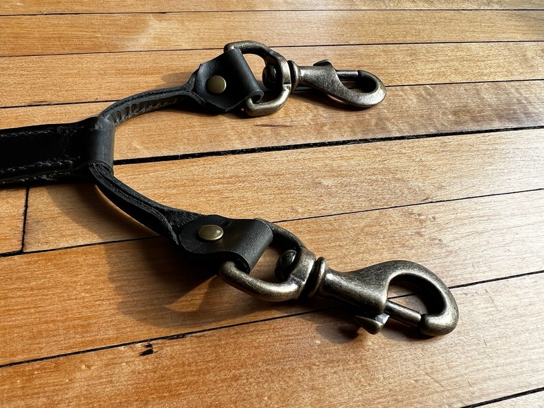 Handmade Black Leather Work Suspenders: Adjustable Snap Belt - Etsy