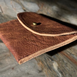 Handmade Leather Business Card Holder/ Money Pouch / Business Card Case ...