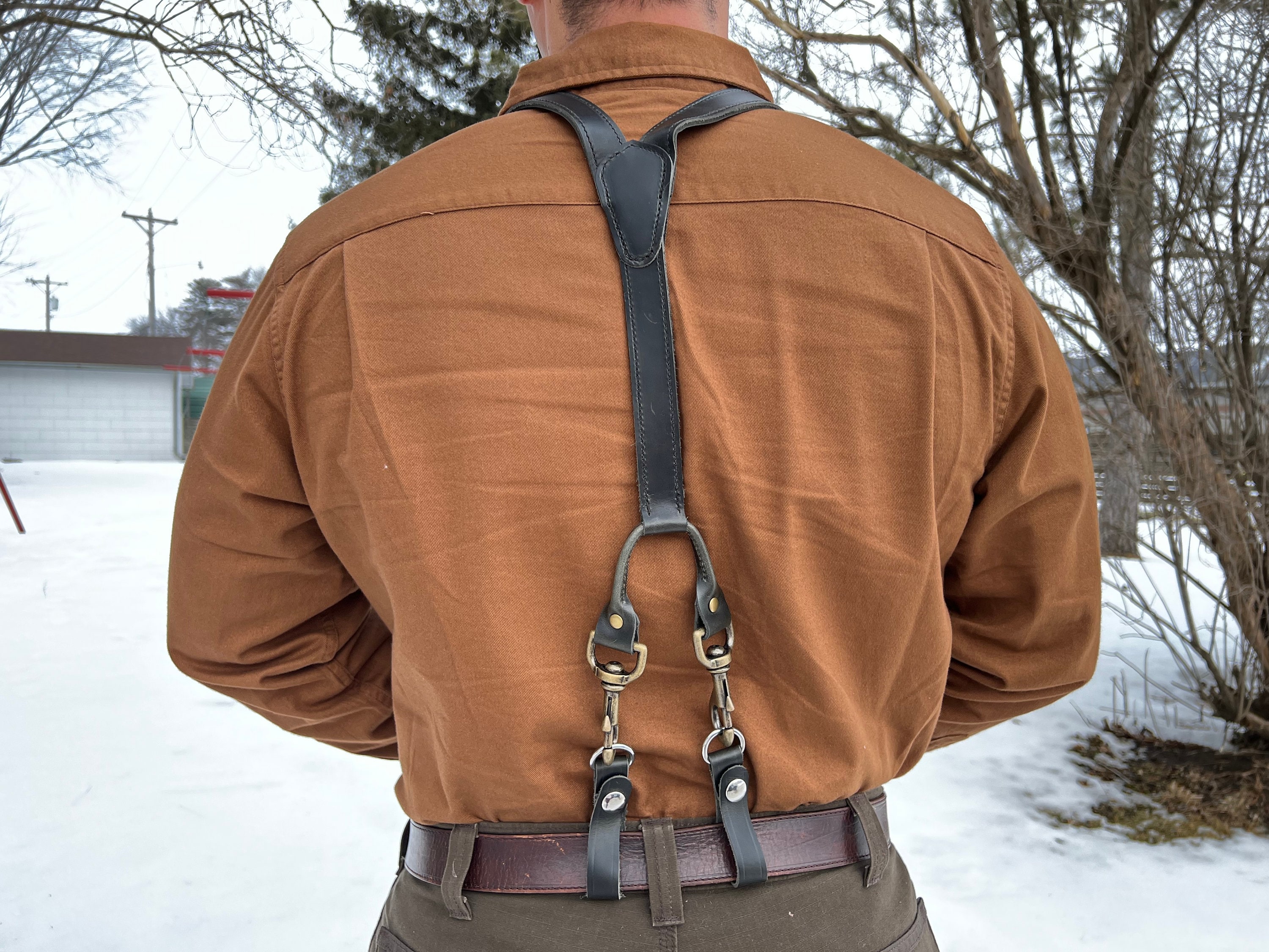 Heavy Duty Leather Suspender Loop Attachment / Tool Belt Strap | Etsy