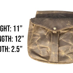 Handmade Waxed Canvas Game Bag Set: Leather Shell Pouches, Durable Belt ...
