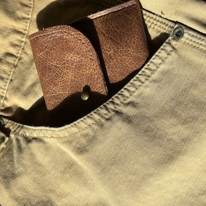 Handmade Leather Business Card Holder/ Money Pouch / Business Card Case ...