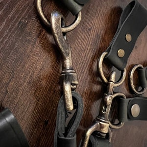 Black or Brown Leather Belt Loop Attachments for Suspenders and Belt ...