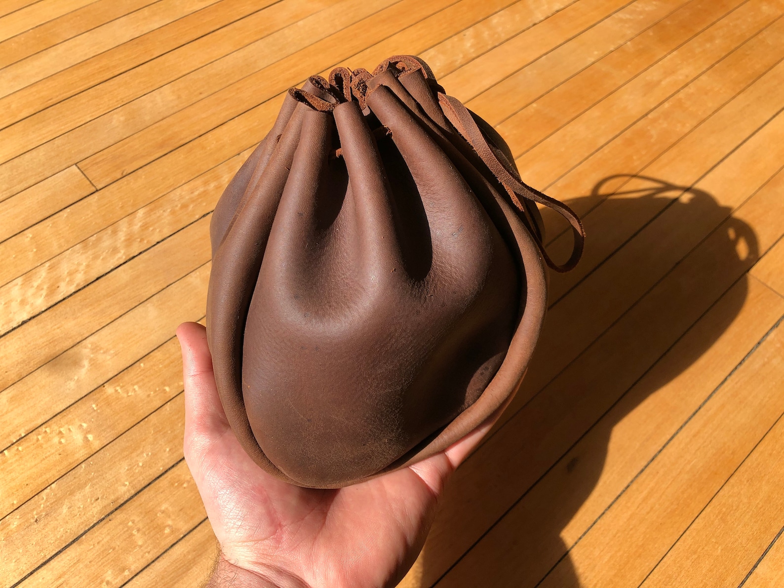 Leather Drawstring Pouch Vintage Style Stone Pouch Medieval Era Pouch ...