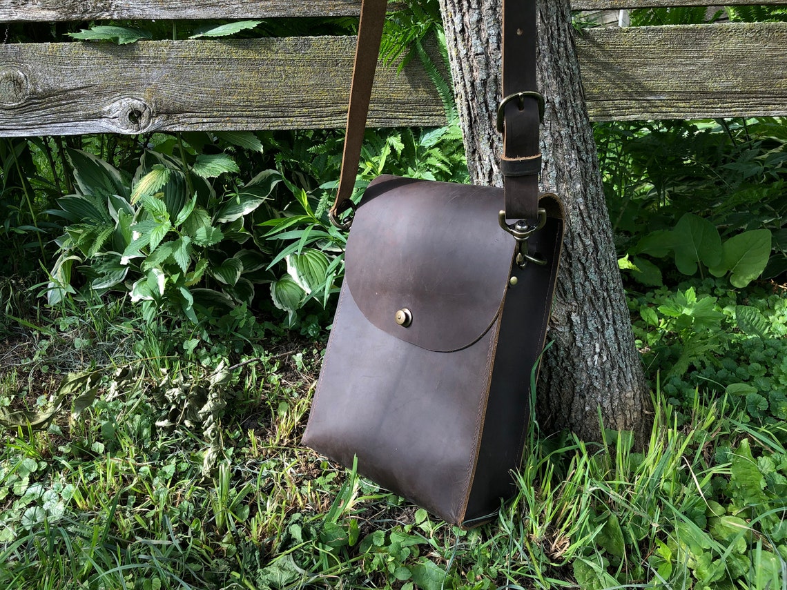 Dark Brown Haversack Survival Backpack Preppy Bag | Etsy