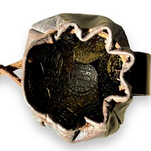 Brown Leather Pouches With Belt Loop, Coin Pouch, Leather Drawstring ...