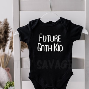 Future Goth Kid Onesie®, Goth Emo Onesies®, Baby Shower Gifts, Goth Punk Onsie®, Black Infant ...