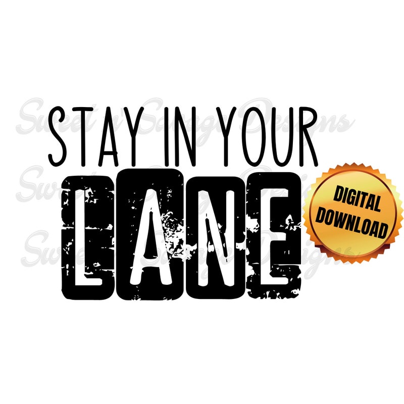 Stay in Your Lane Art - Etsy