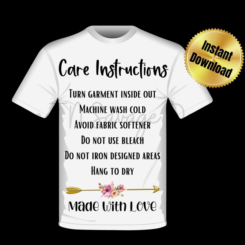 Care Instructions - Etsy
