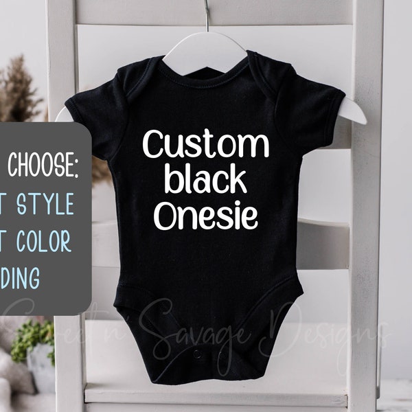 Black Baby Onesies Custom - Etsy