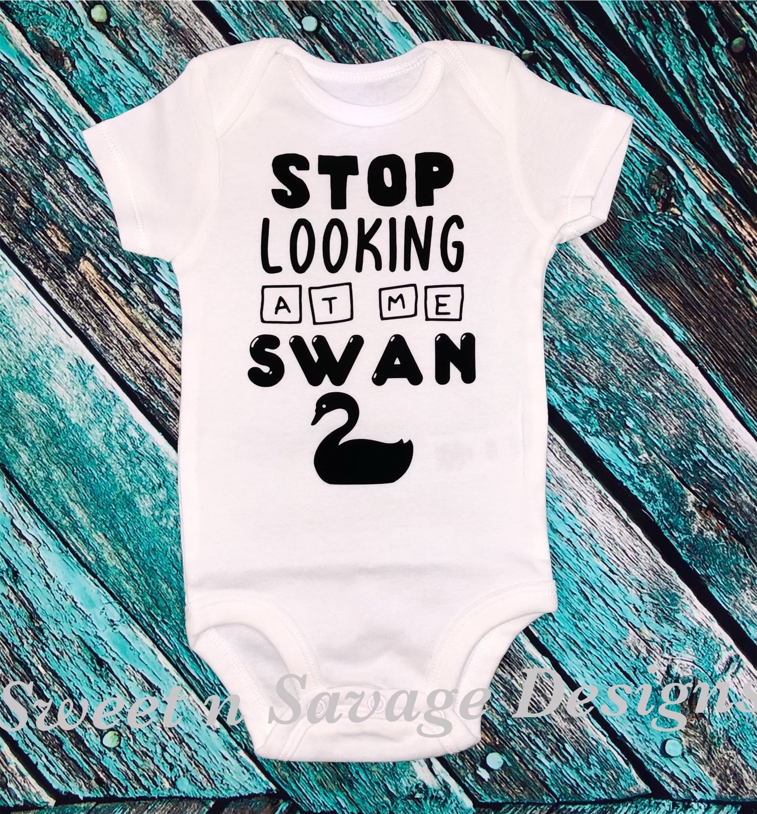 Stop Looking at Me Swan Onesie® Stop Staring at Me Swan Baby - Etsy