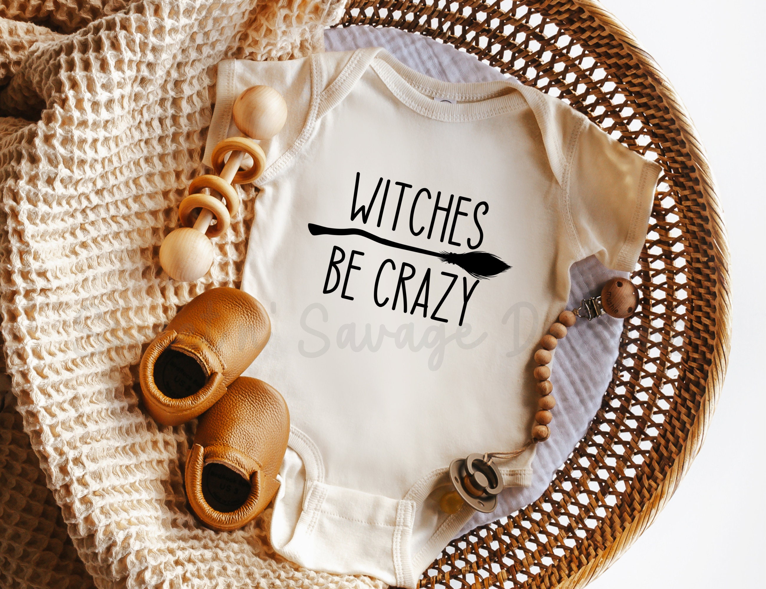 Witches Be Crazy Baby Onesie® and Toddler Shirt, Funny Halloween ...