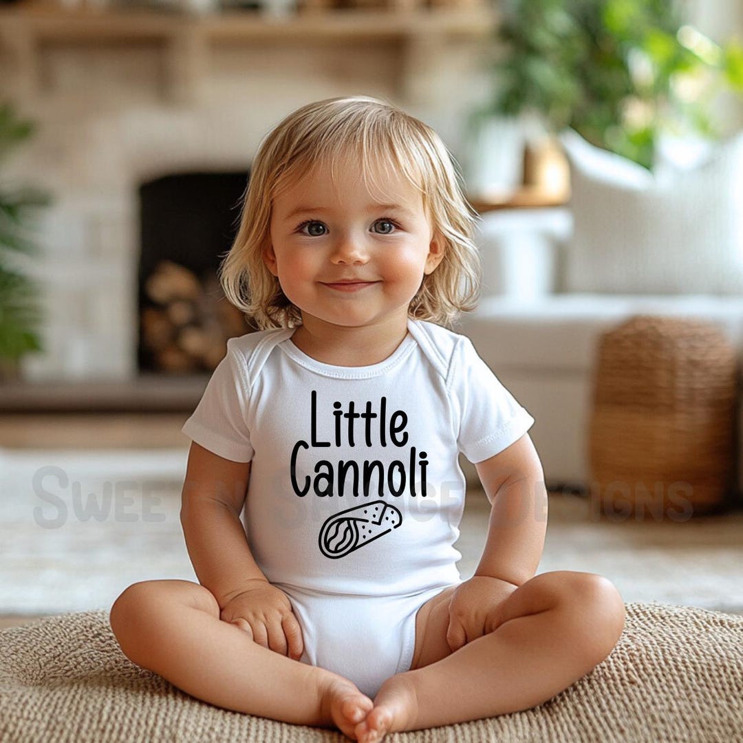 Little Cannoli Onesie®, Minimalist Baby Onesies®, Baby Shower Gift ...