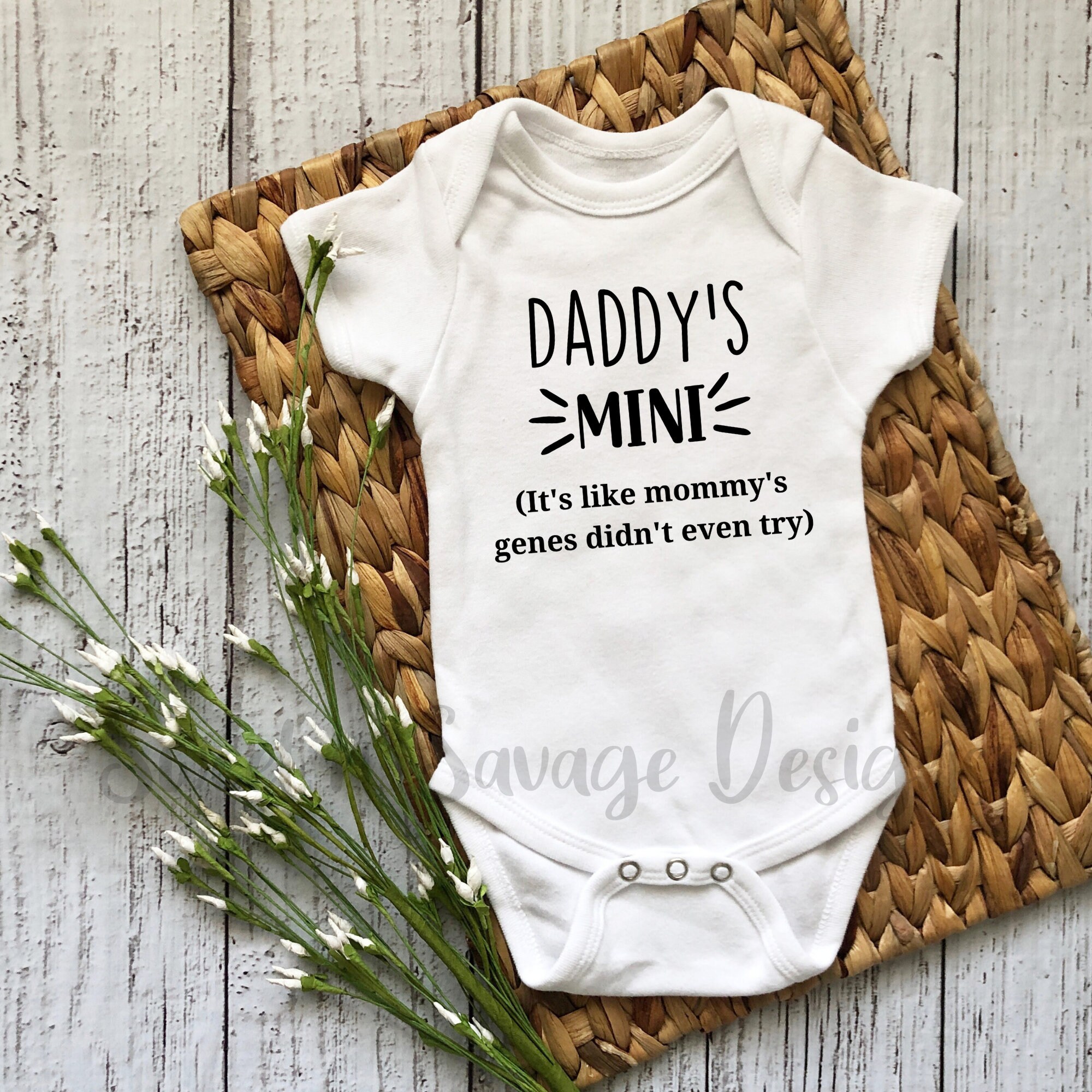 Daddy's Mini Onesie®, Daddy's Twin Bodysuit, Dad's Clone Shirt, Trendy ...