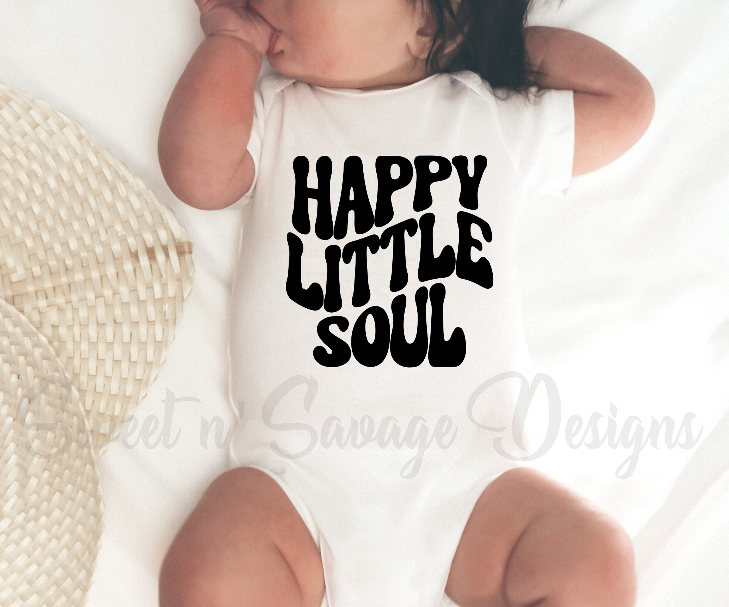 Happy Little Soul Onesie®, Baby Shower Gift, Cute Baby Onesies®, Black ...