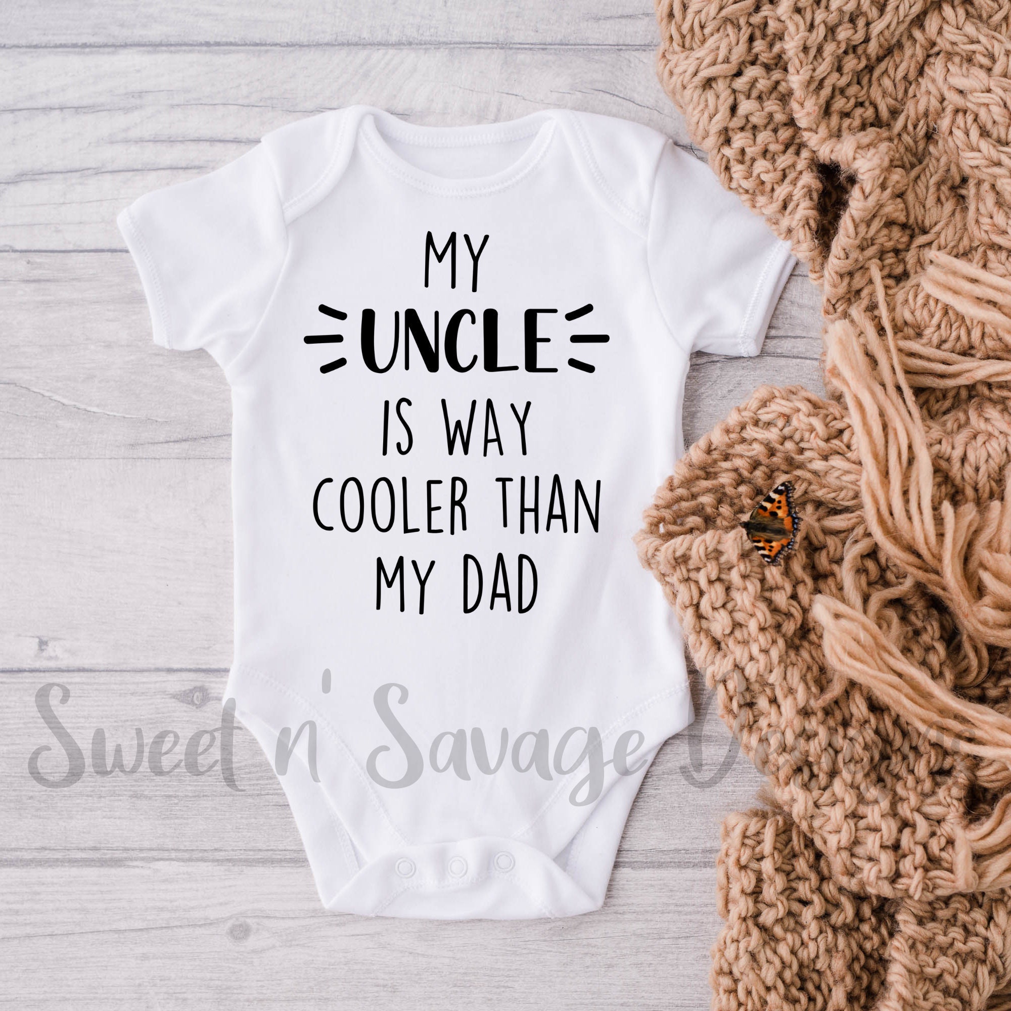 Uncle Baby Clothes My Uncle is Way Cooler Than My Dad - Etsy