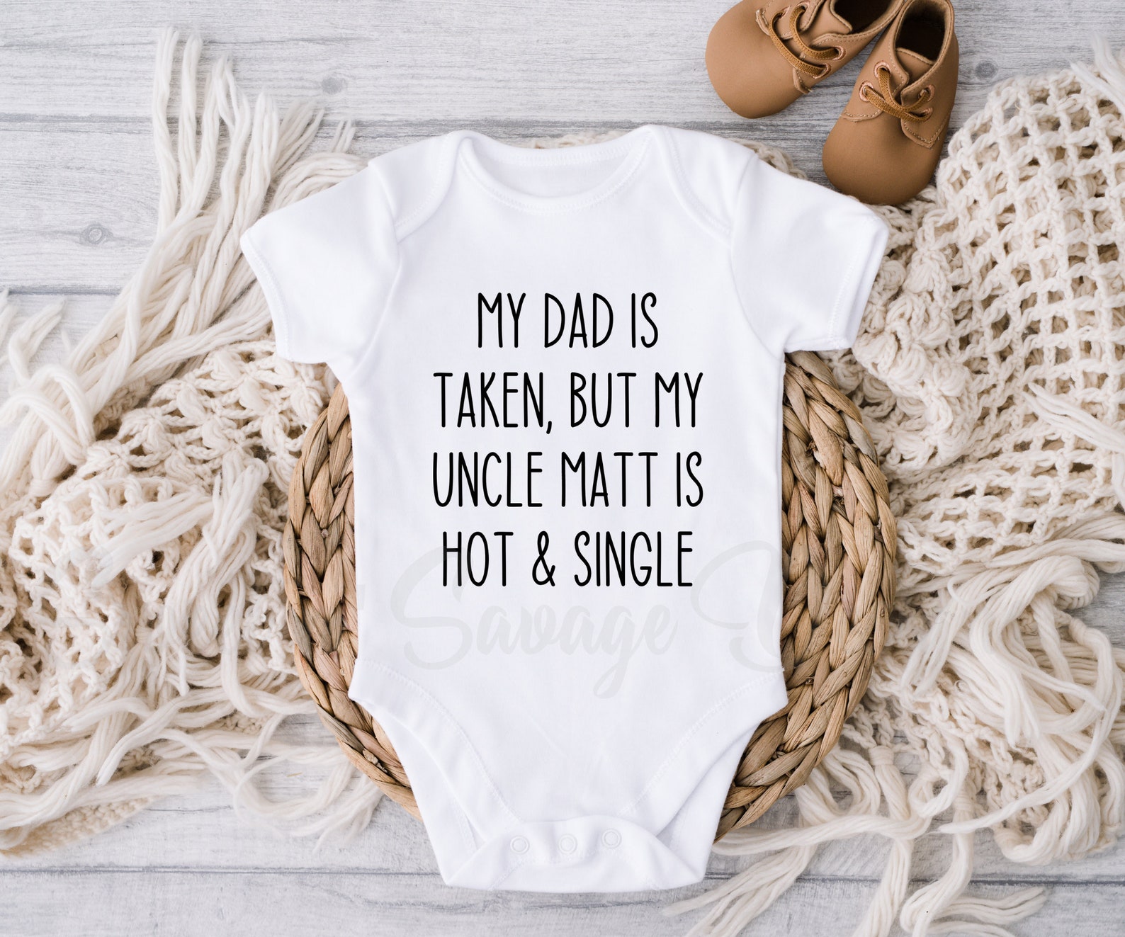 My Dad is Taken but My Uncle is Hot and Single Onesie® Uncle - Etsy