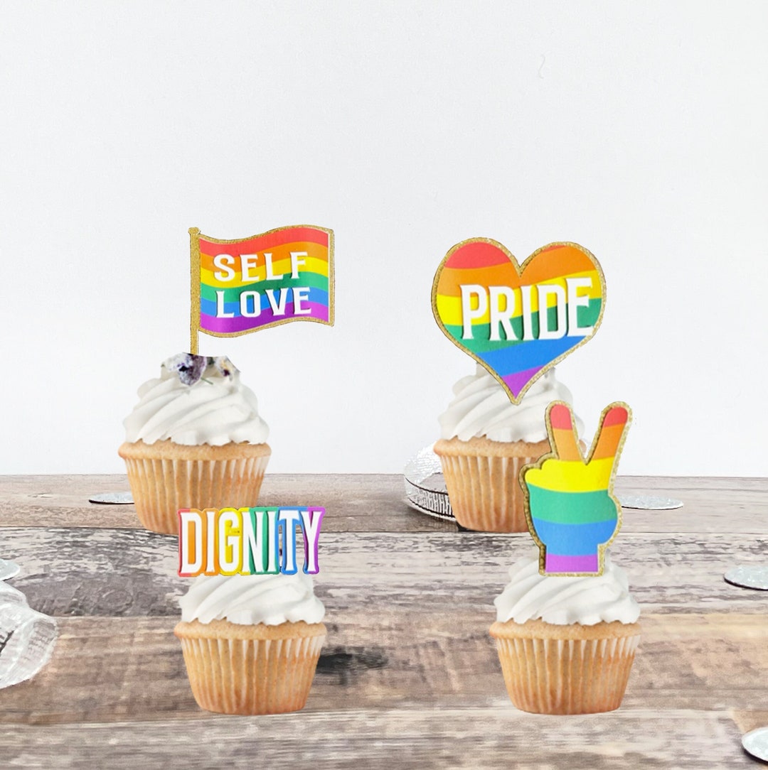 Pride Cupcake Toppers, LGBT, Set of 1 Dozen - Etsy