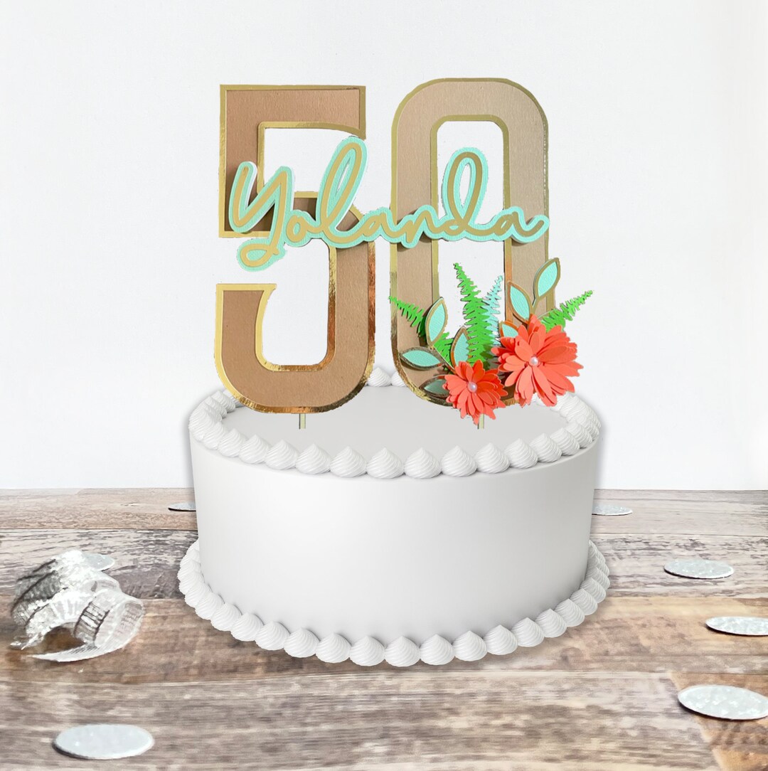 Milestone Birthday Cake Topper - Etsy