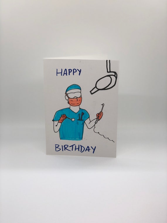 Dentist Birthday Card | Etsy