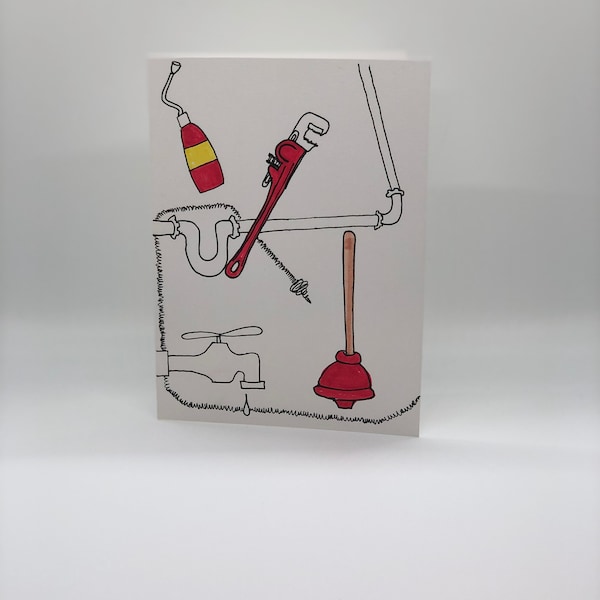 Plumber Birthday Card - Etsy