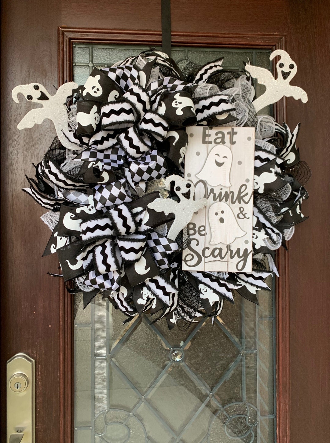 Halloween Wreath, Ghost Wreath, Halloween, Ghost - Etsy
