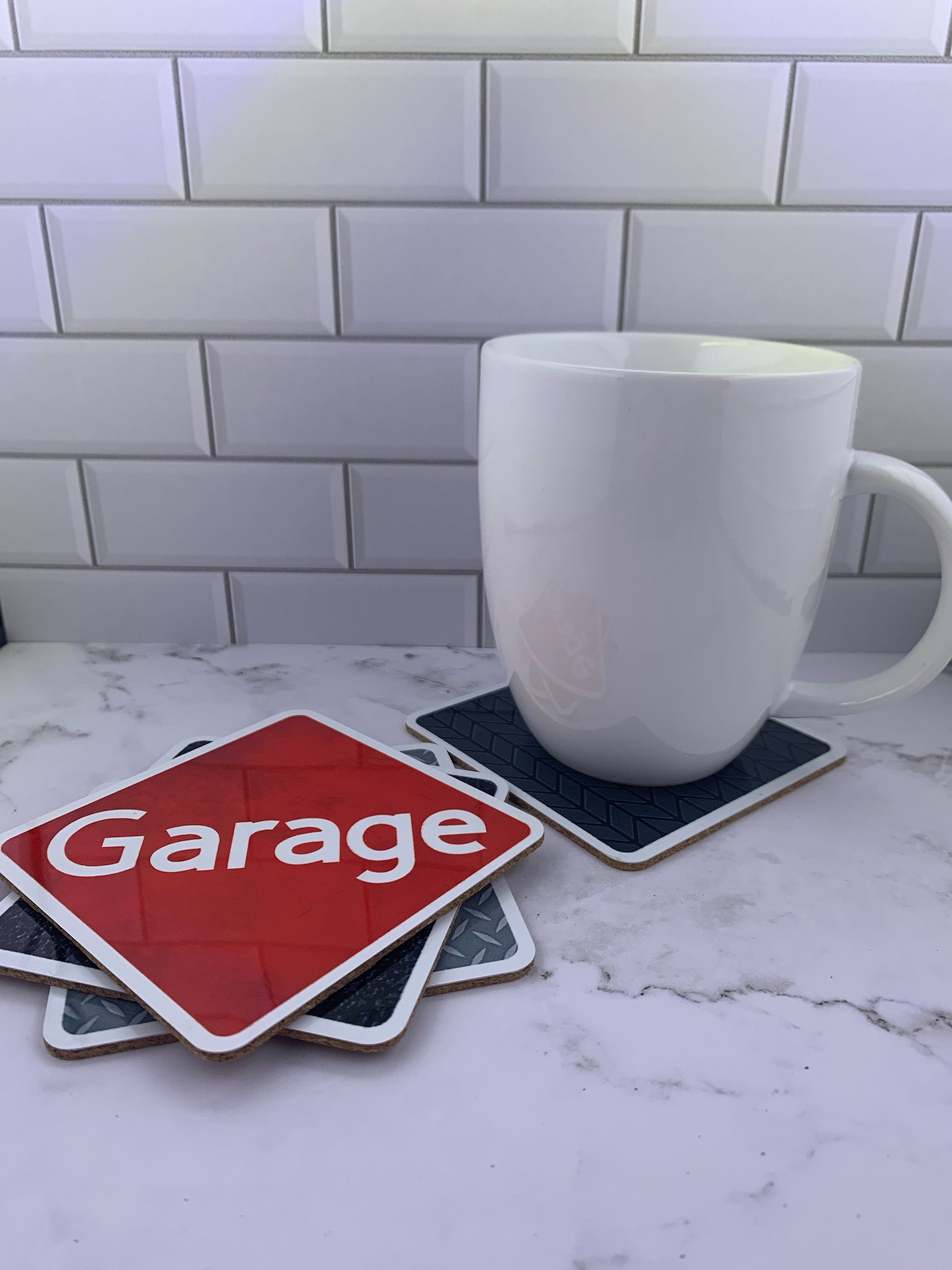 Mechanic Garage Coasters, Set of 4 Coasters, Father's Day Coasters - Etsy