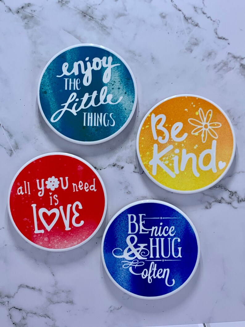 Inspirational Coaster Set, Infusible Ink Coasters, Set of 4 Coasters - Etsy