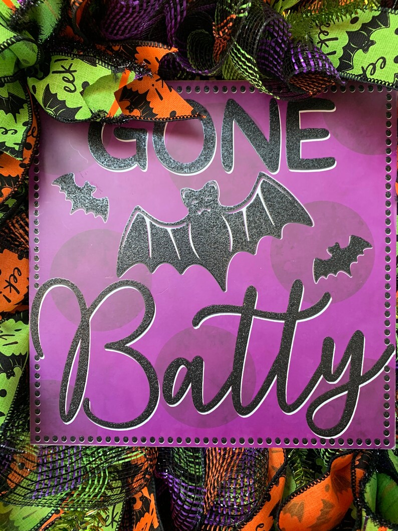Halloween Wreath, Bat Wreath, Gone Batty - Etsy