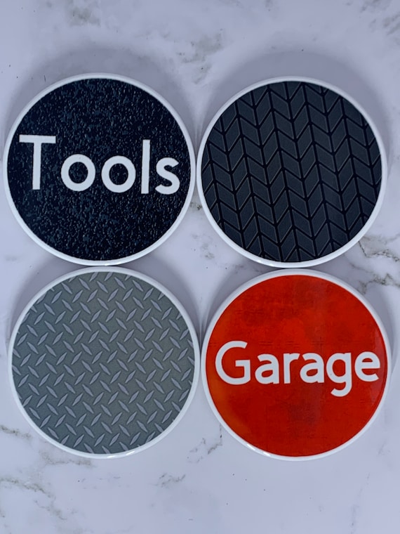 Mechanic Garage Coasters Set of 4 Coasters Father's | Etsy