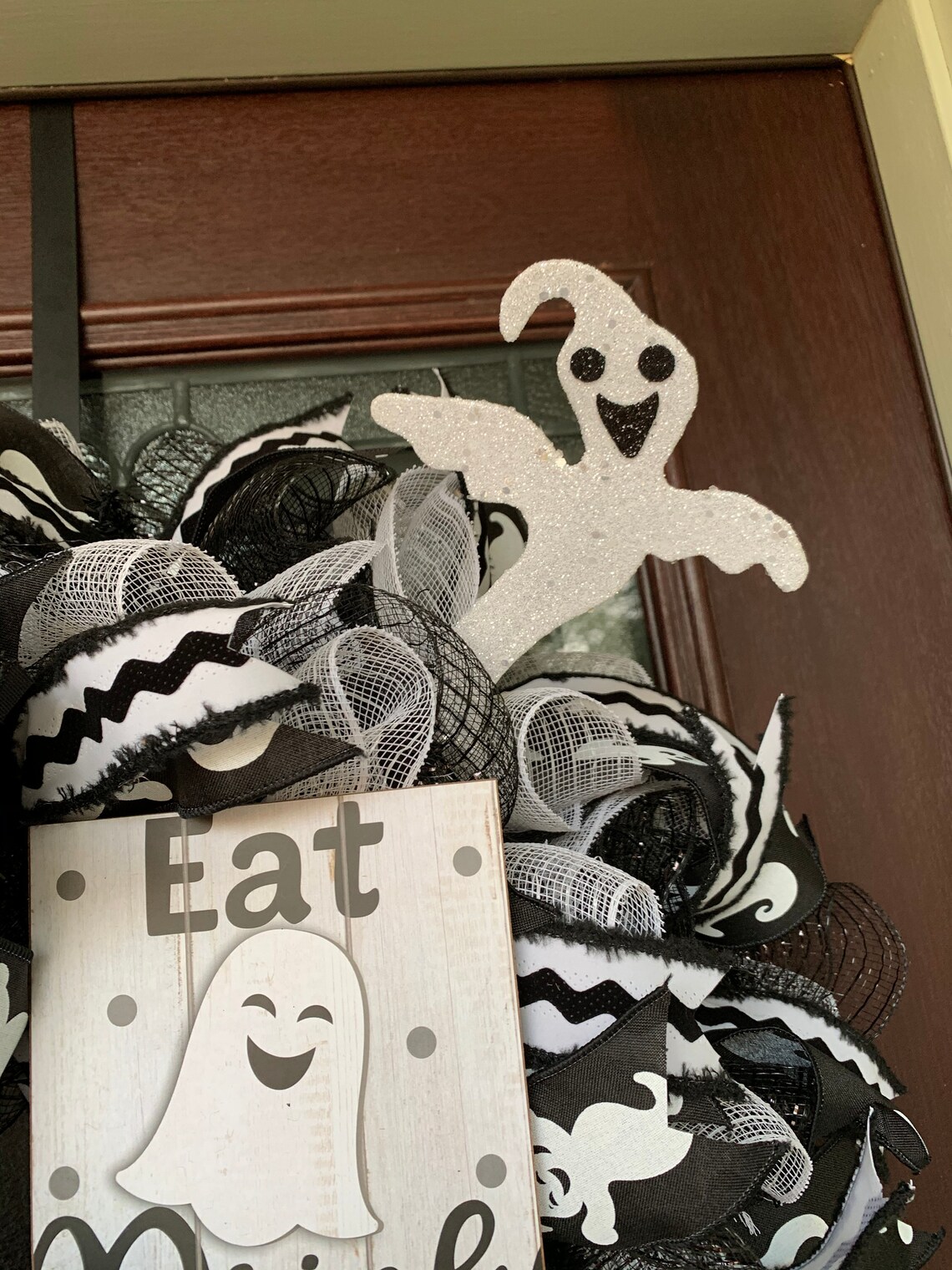 Halloween Wreath, Ghost Wreath, Halloween, Ghost - Etsy