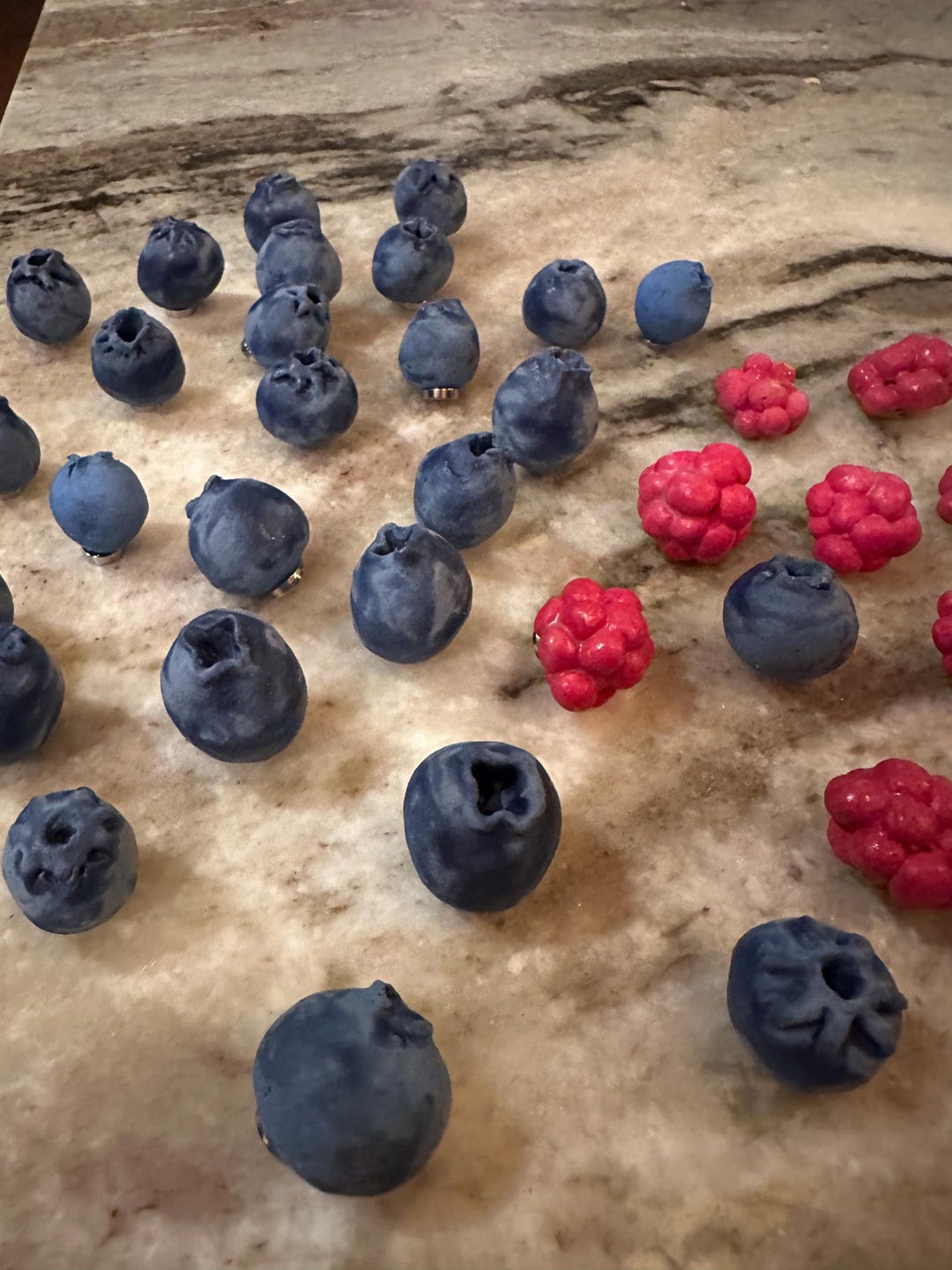Blueberry and Raspberry Magnets, Ceramic - Etsy