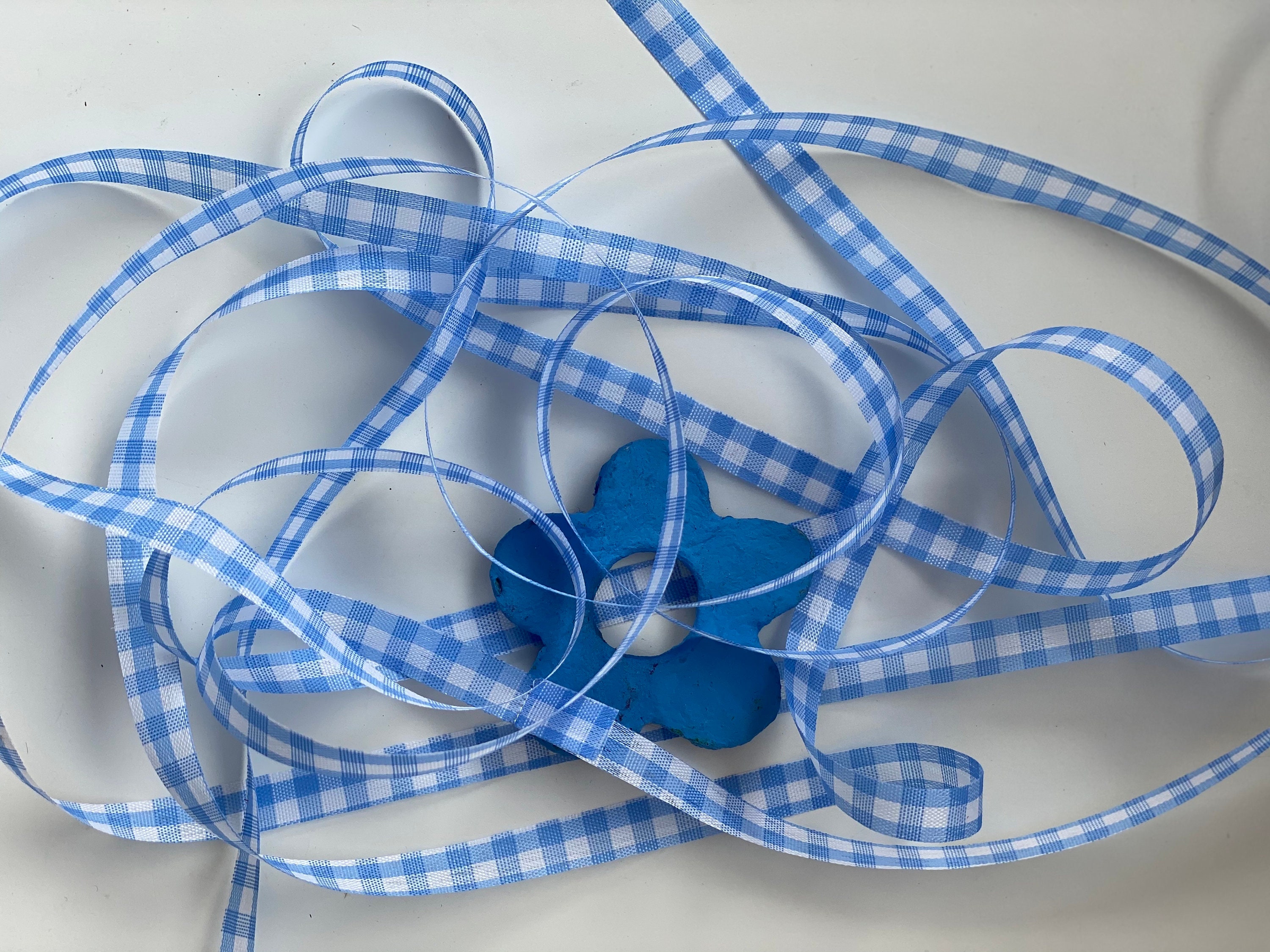 Ribbon plaid band blue plaid ribbons plaid ribbon | Etsy