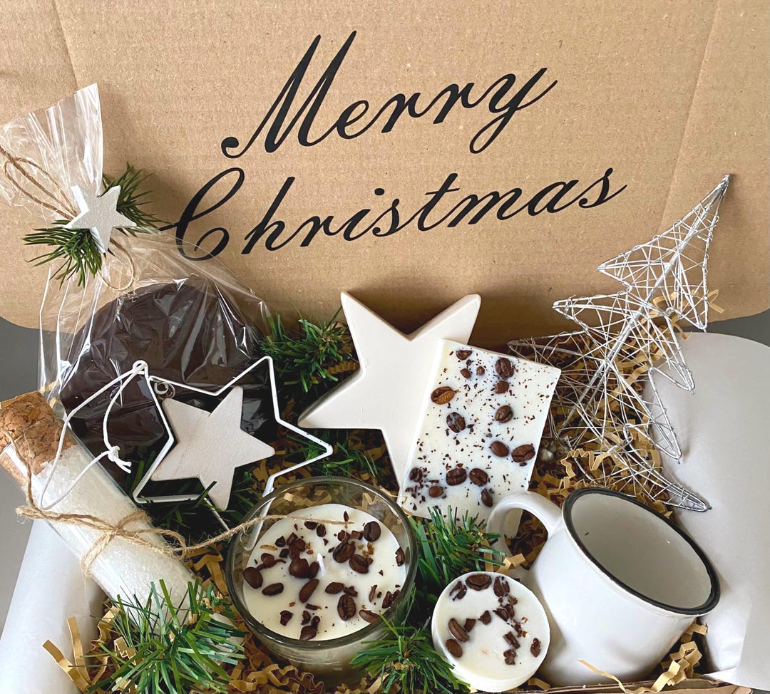 Personalized Christmas Gift Set, Coffee Cinnamon Gift Box for Women and ...