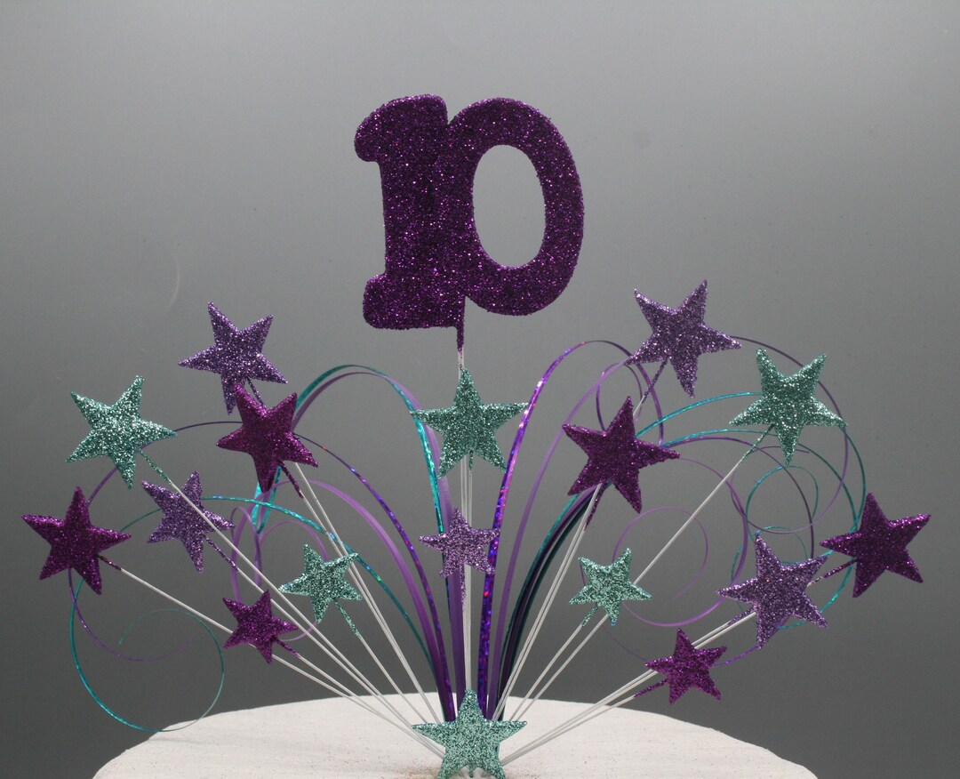 Personalised Cake Topper Toppers Hearts Stars Custom Cake Decoration ...