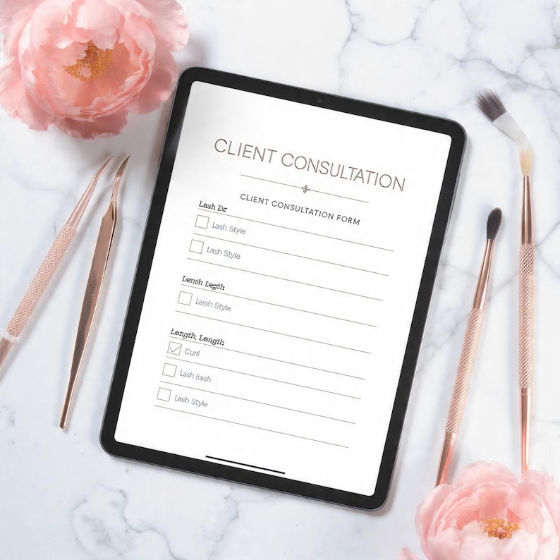 Beauty Salon Canva Templates | Eyelash, Nail, Skin Care Forms (digital ...