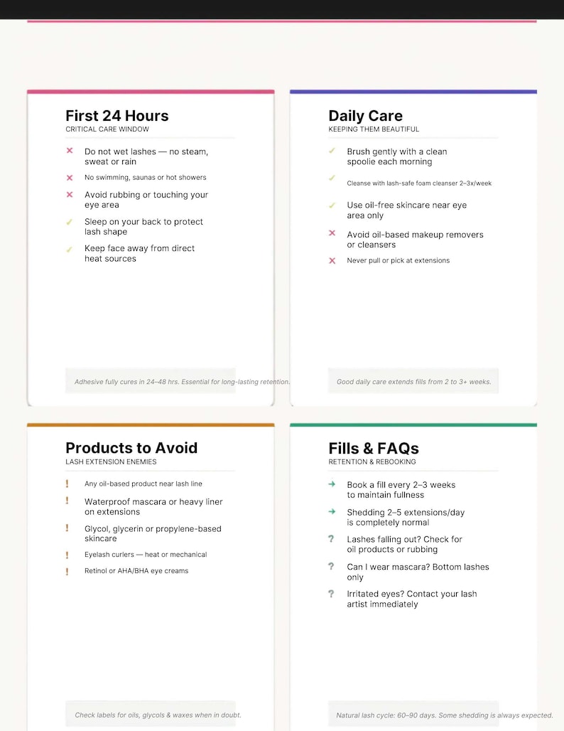 Beauty Salon Canva Templates | Eyelash, Nail, Skin Care Forms (digital ...