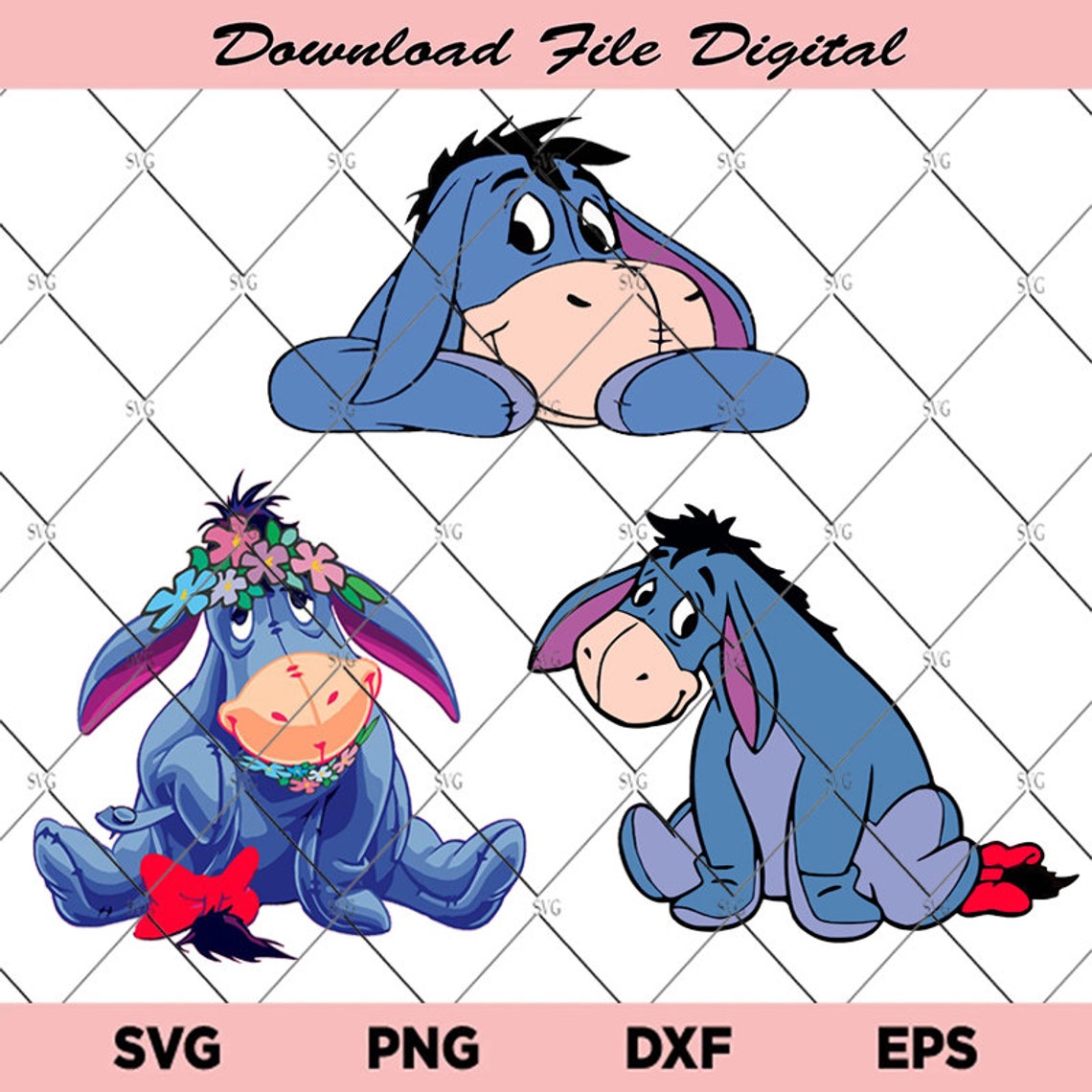 Eeyore Svg Eeyore Cricut File Download File Digital Svg - Etsy