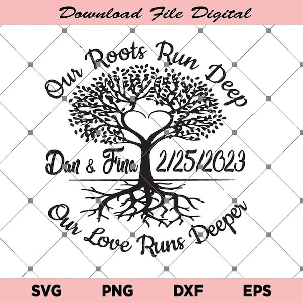 Our Roots Run Deep Our Love Runs Deeper Family Tree Svg - Etsy