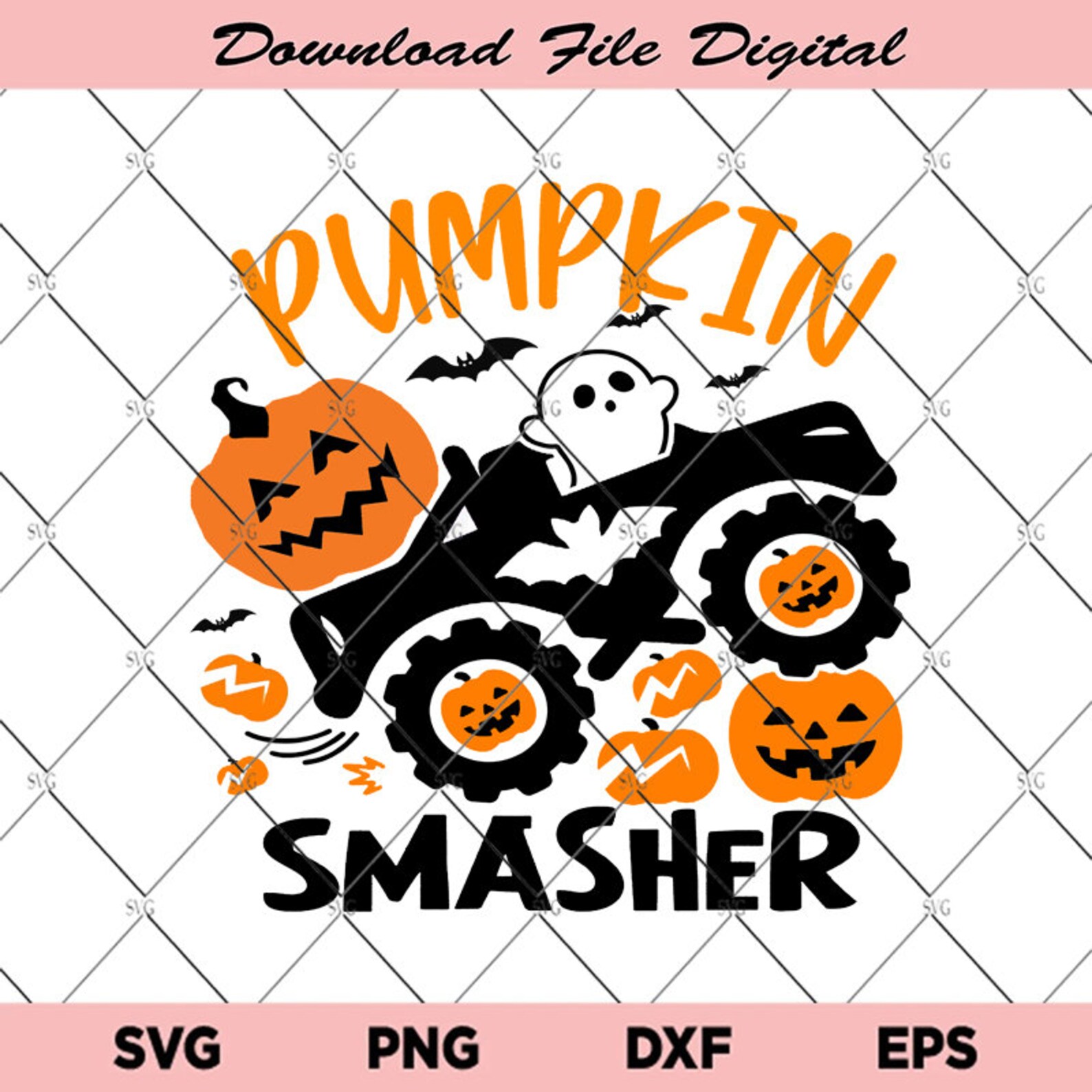 Pumpkin Truck SVG, Pumpkin Smasher SVG, Halloween Truck, Pumpkin ...