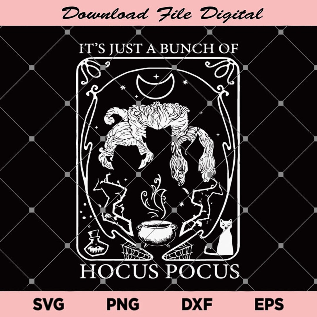 Just A Bunch of Hocus Pocus Tarot Card Svg, Hocus Pocus Svg, Halloween ...