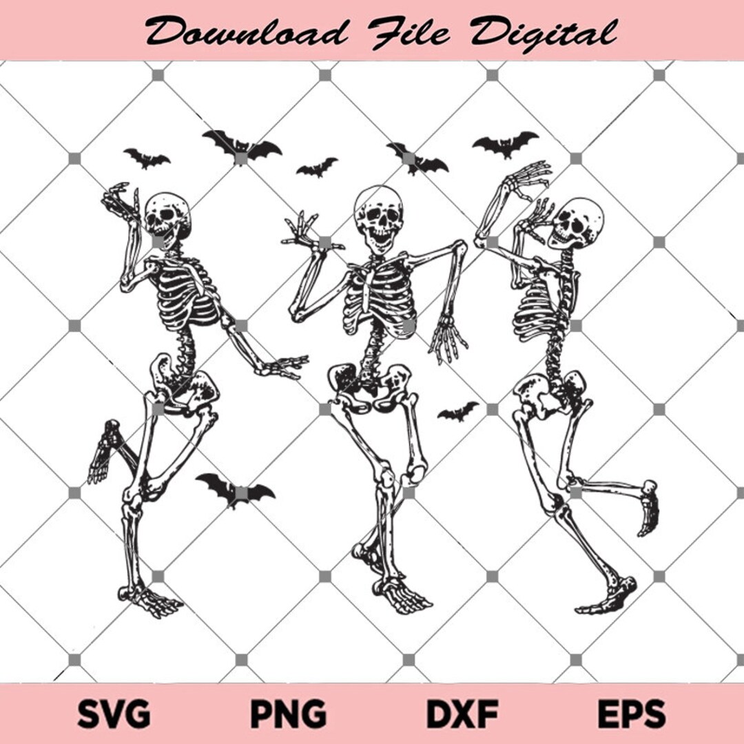 Dancing Svg, Dancing Skeletons Halloween Svg, Skeletons Halloween Svg ...