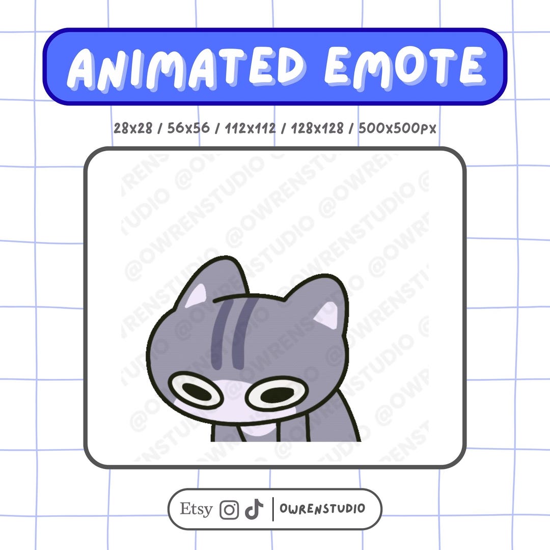 Animated Twitch Emote Headbanging Cat, Grey Tabby Rocker, Funny Hard ...
